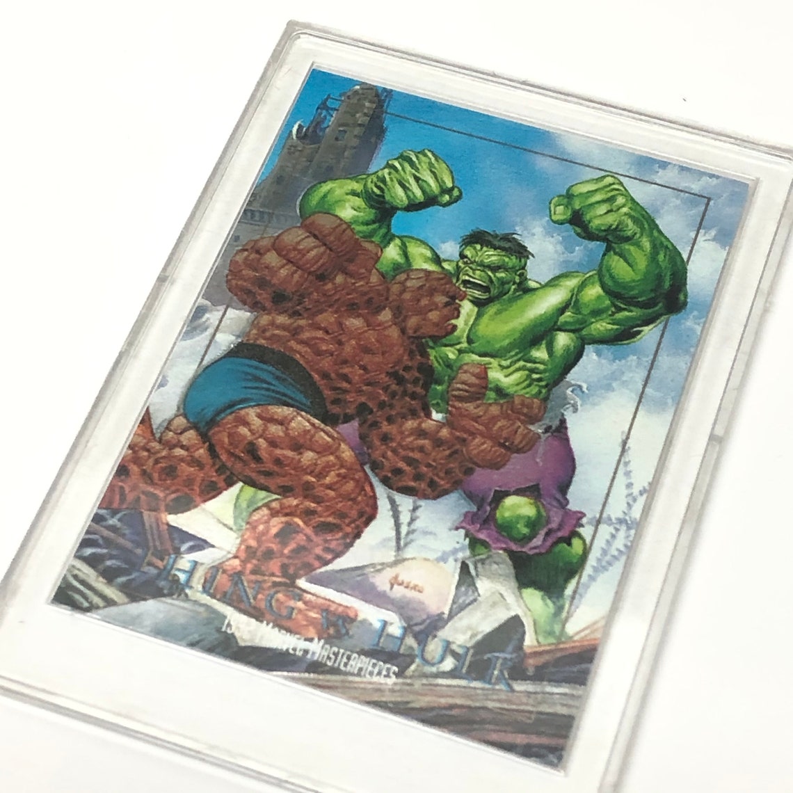 1992 Marvel Masterpieces Thing Vs. Hulk Rare 1-D Foil Card - Etsy