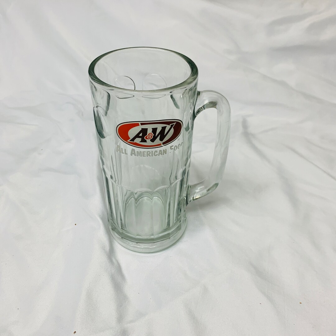 Vintage A&W Rootbeer 7” Tall Dimpled Glass Mug (oval Logo) - Etsy