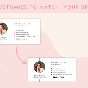 Flowers & Life Email Signature Template Canva Email Signature Template ...