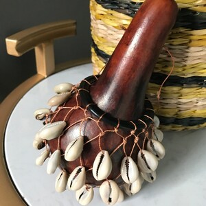African Cowrie Shell Shaker, African Home Decor, Kenya Art - Etsy