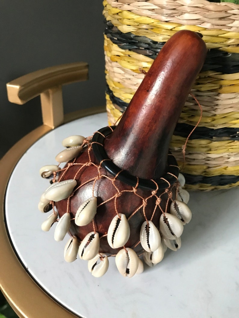 African Cowrie Shell Shaker African Home Decor Kenya Art for - Etsy