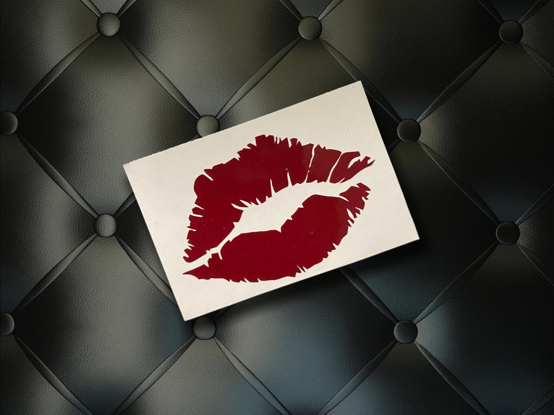 Lips Decal Sticker Kissing Lips Vinyl Decal Sticker Many Colors - Etsy