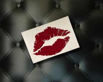 Lips Kiss Vinyl Decal Sticker - Etsy
