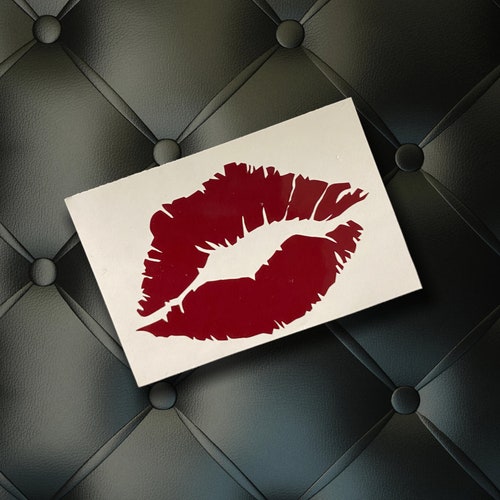 Lips Decal Sticker Kissing Lips Vinyl Decal Sticker Many - Etsy