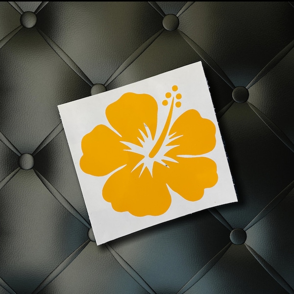 Hibiscus Vinyl Decal - Etsy