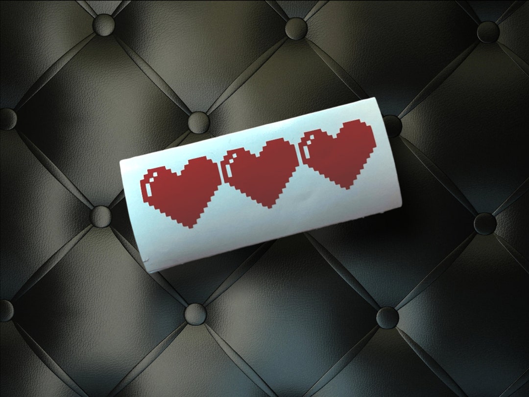 8 Bit Heart Decal Sticker, Window Sticker, Laptop Decal, Laptop, Phone ...