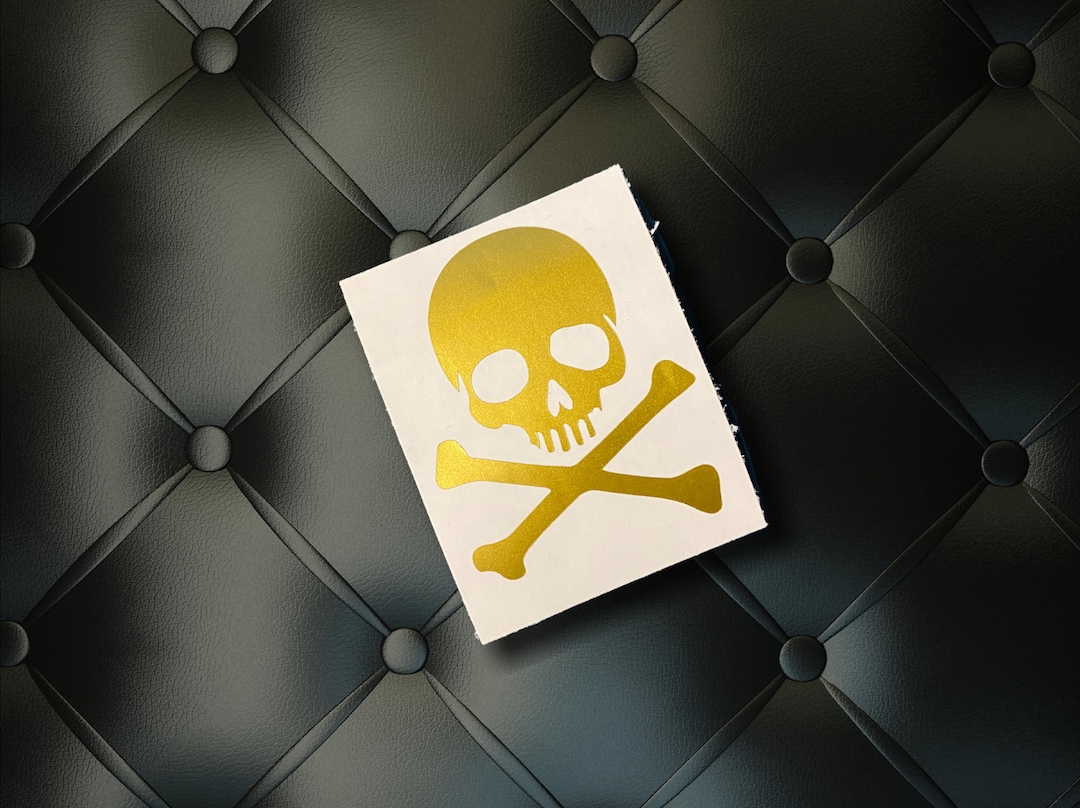 Skull Decal Sticker Vinyl Decal Sticker cross Bones Skull Sticker - Etsy