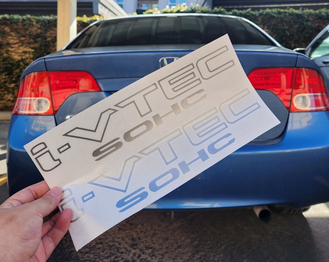 2X I-vtec DOHC Decal Sticker Vinyl for Honda Accord Civic Acura TSX Crv ...