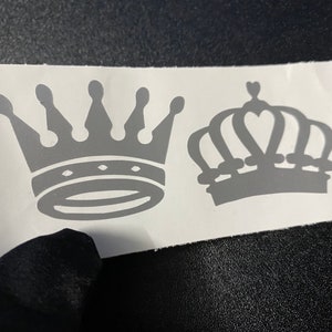 His and Hers Crown Set Crown Sticker Crown Vinyl Decal Stickers - Etsy