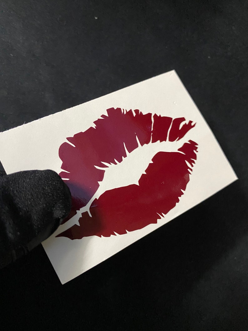 Lips Decal Sticker Kissing Lips Vinyl Decal Sticker Many - Etsy