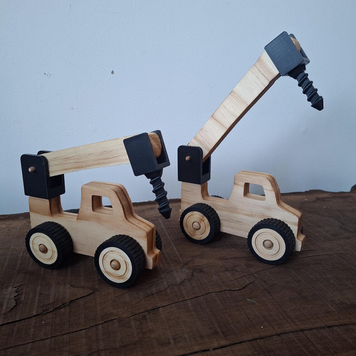 Personalized Digger Truck W/ Moving Arm and Auger - Etsy