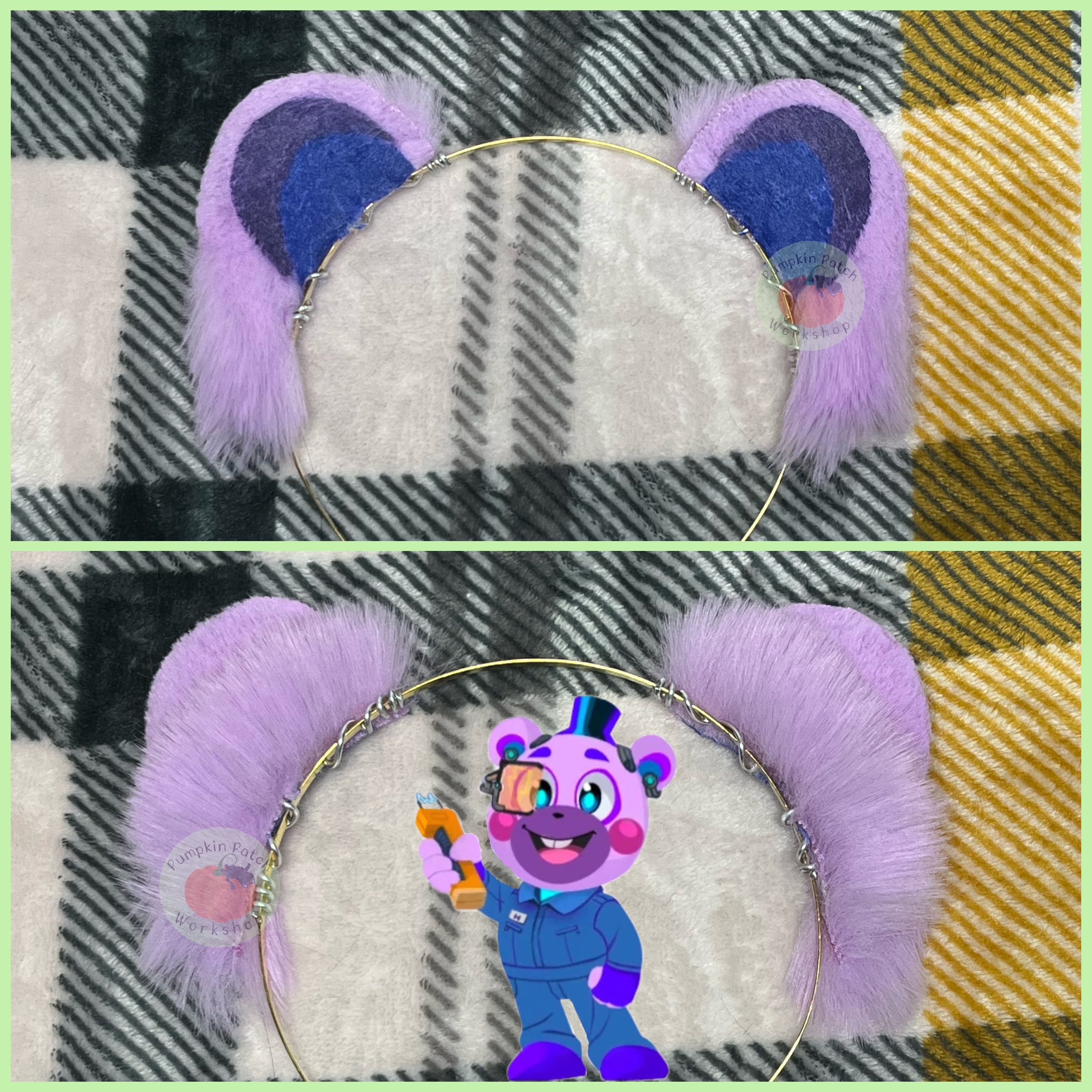 Pre-made and Ready to Ship Faux Fur FNAF Security Breach Cosplay Ears ...