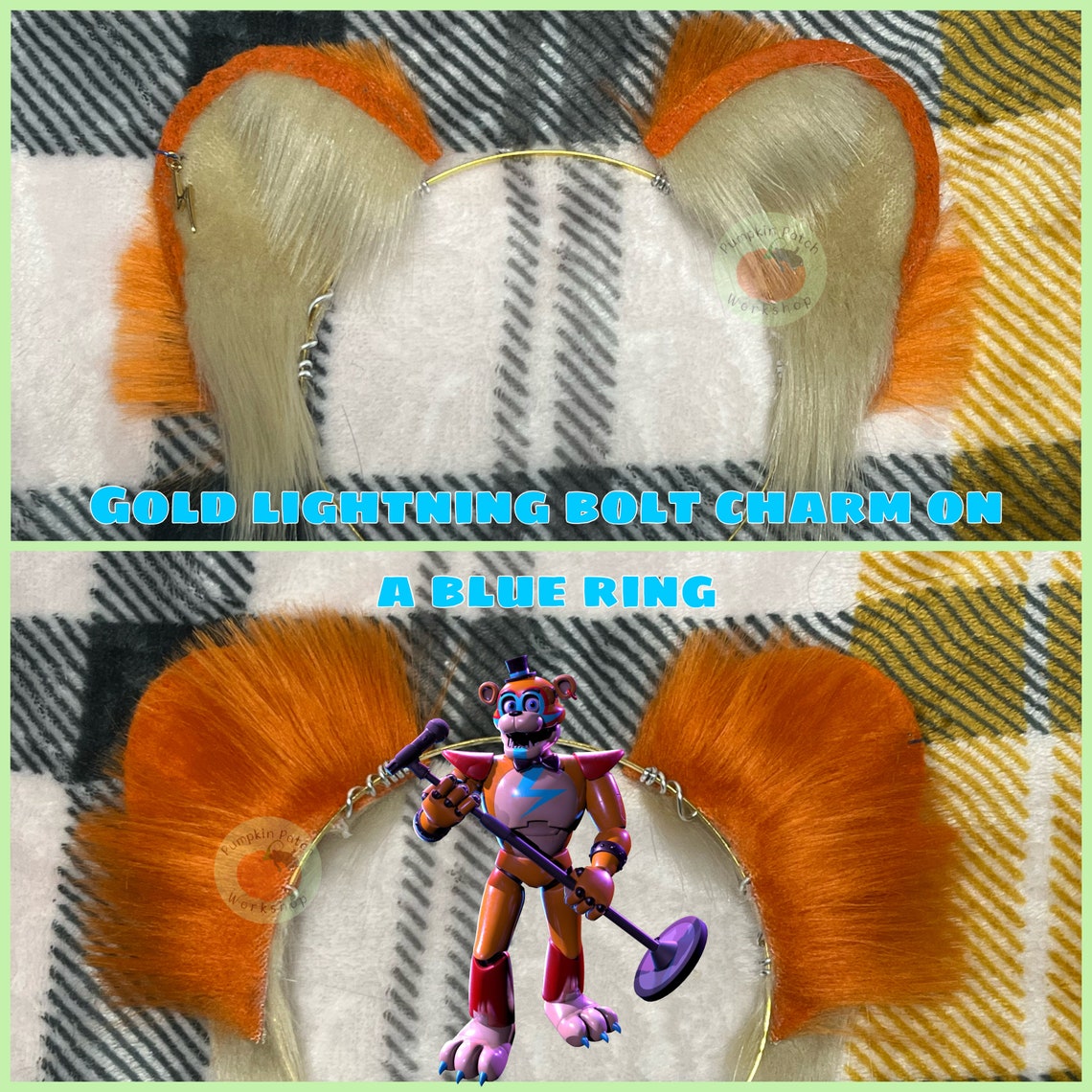 Pre-made and Ready to Ship | Faux Fur FNAF Security Breach Cosplay Ears ...