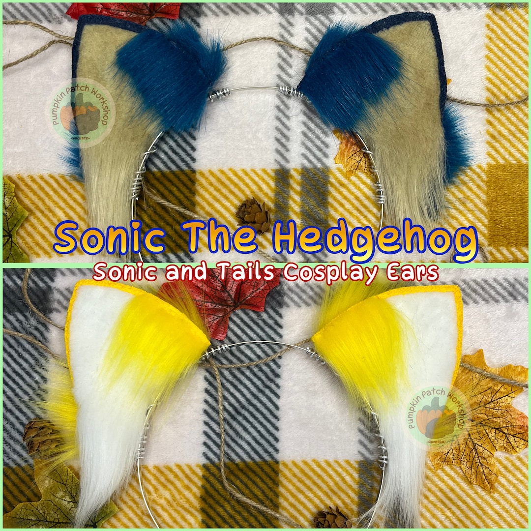 Pre-made and Ready to Ship Faux Fur Sonic the Hedgehog and Tails ...