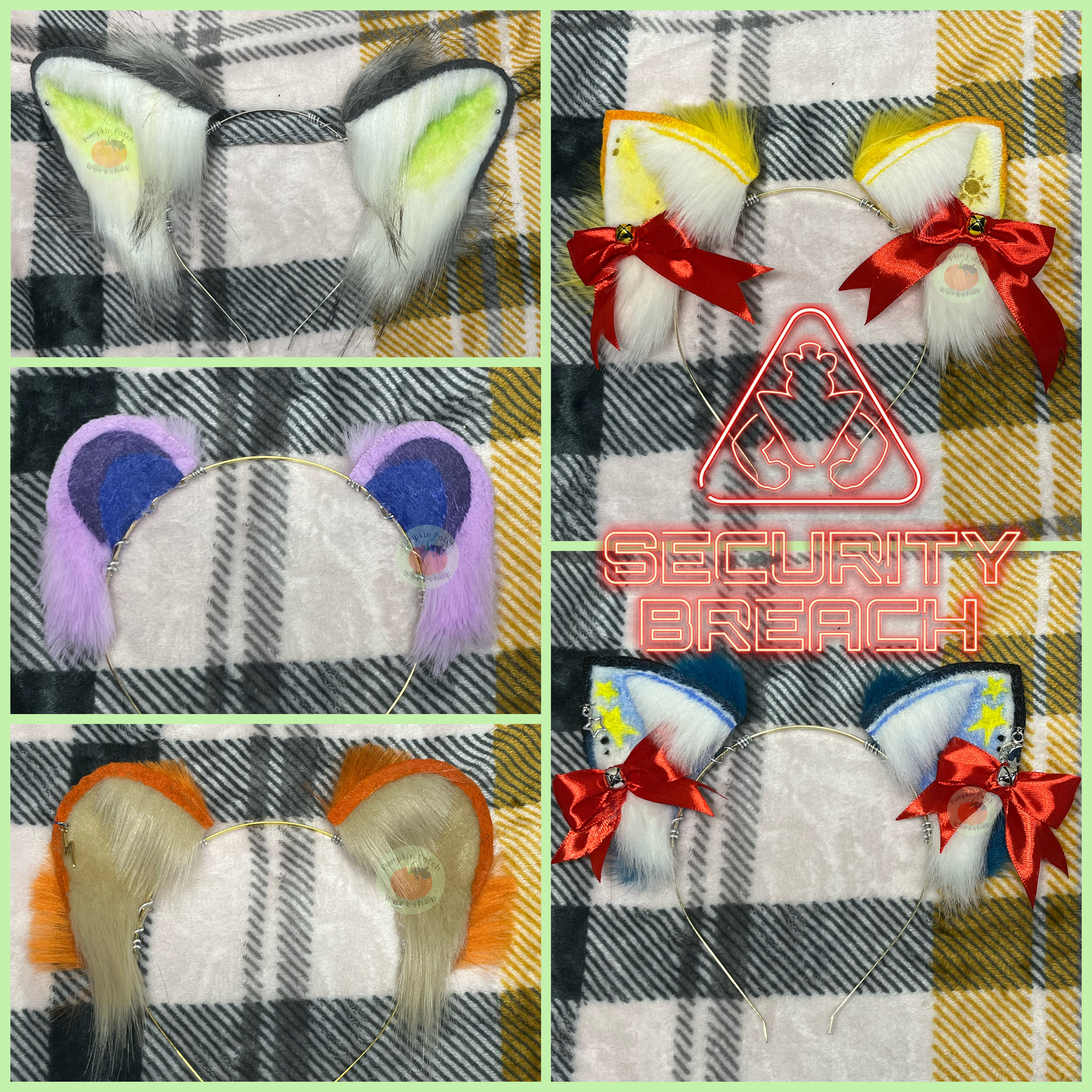 Pre-made and Ready to Ship Faux Fur FNAF Security Breach Cosplay Ears ...