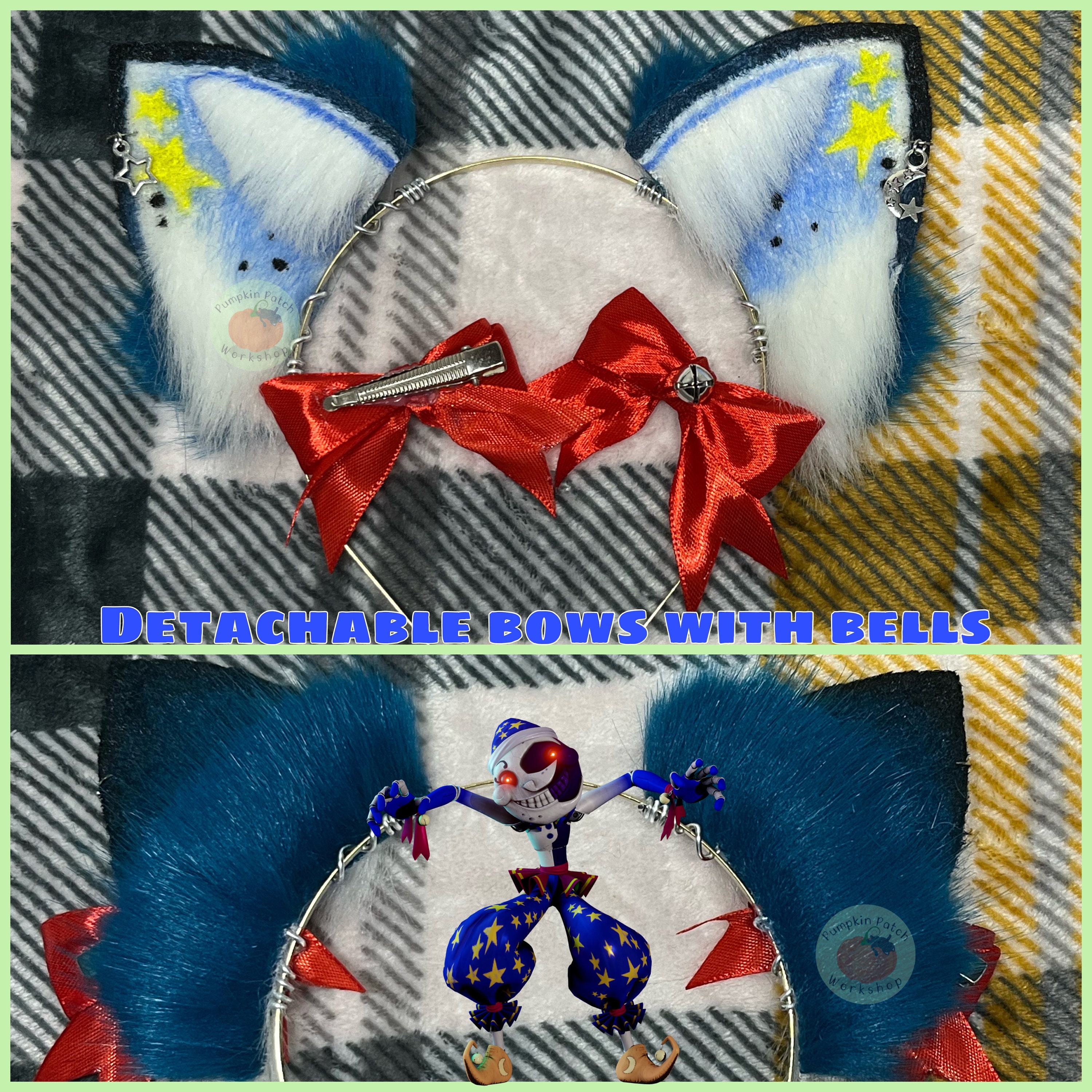 Pre-made and Ready to Ship Faux Fur FNAF Security Breach Cosplay Ears ...