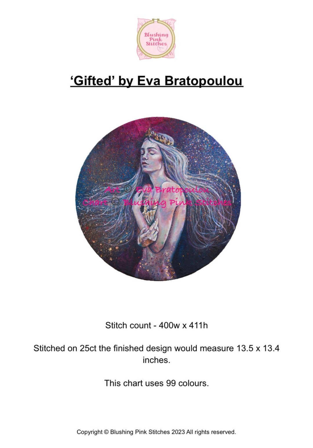 Gifted Mermaid Cross Stitch Pattern Digital Pattern - Etsy