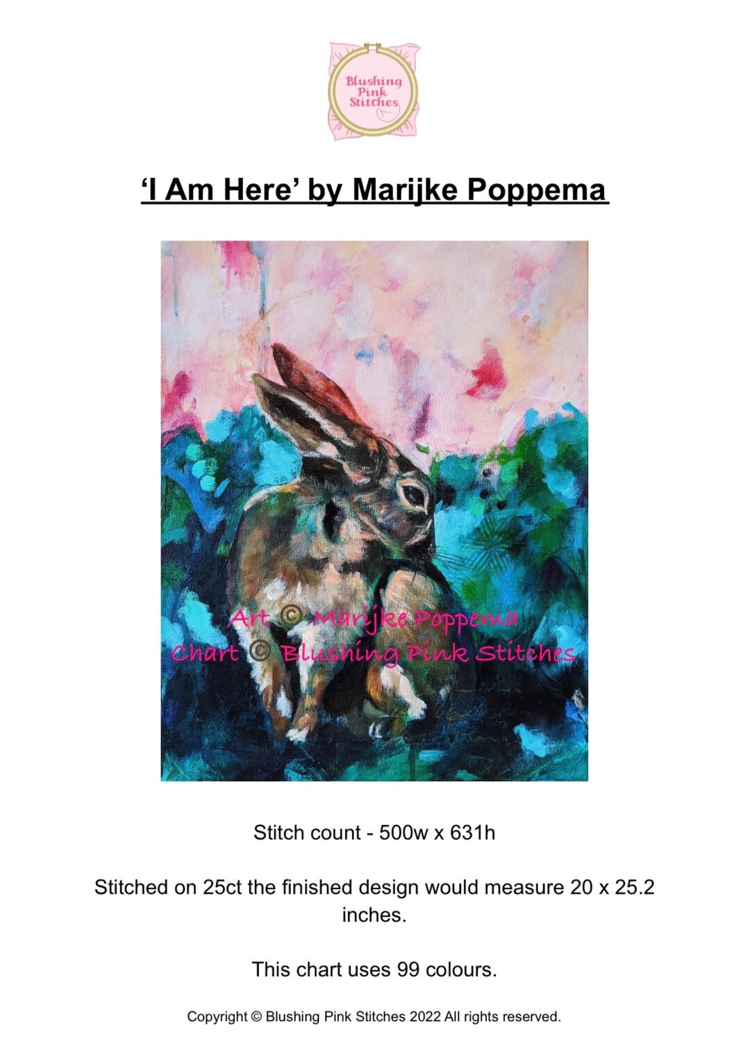 I Am Here Rabbit Cross Stitch Pattern Digital Pattern Pattern Keeper ...