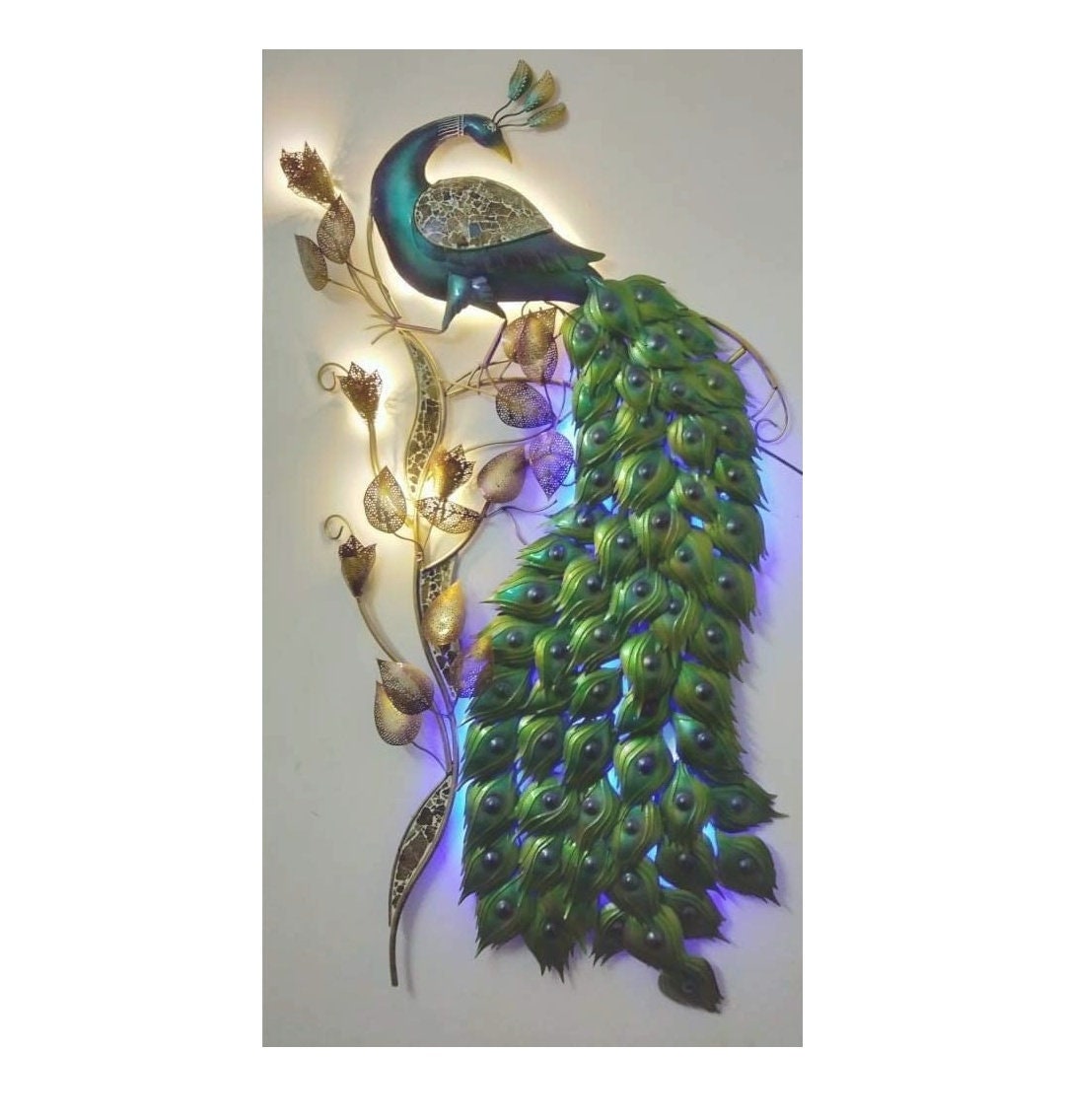 Metal Peacock Wall Decor Beautiful Wall Hanging For Home Etsy