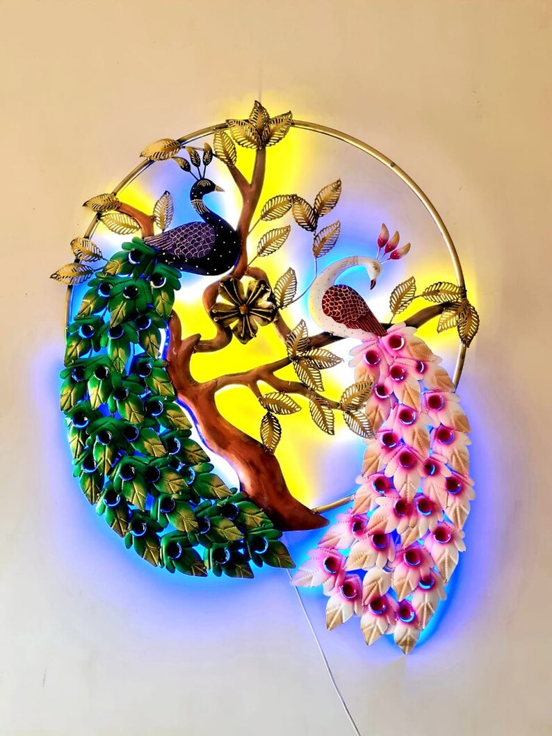 Metal Peacock Wall Decor Beautiful Wall Hanging For Home Etsy