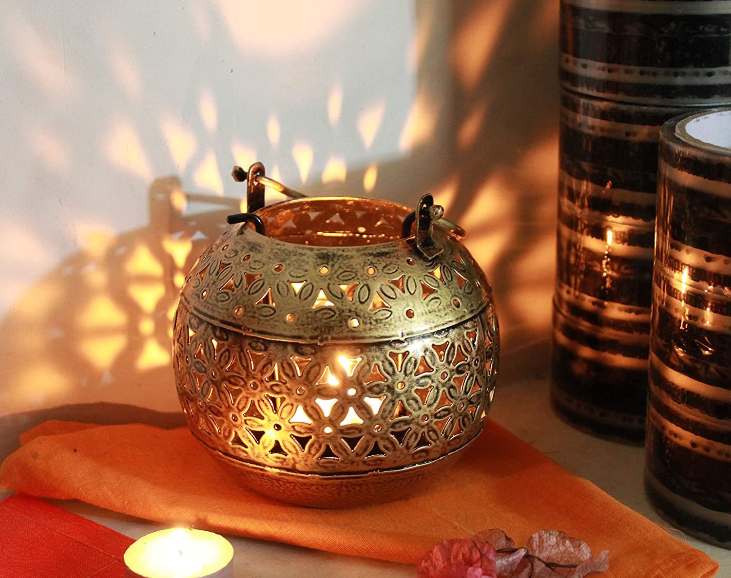 Wall Mounted Tea Light Wrought and Cast Iron Handi Pot Diya - Etsy