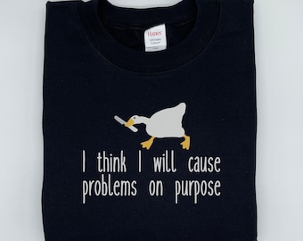 I Think I Will Cause Problems on Purpose Sticker, Waterproof Sticker ...