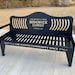 Personalized Heavy Duty, Powder Coated Six-foot Metal Bench- Custom ...