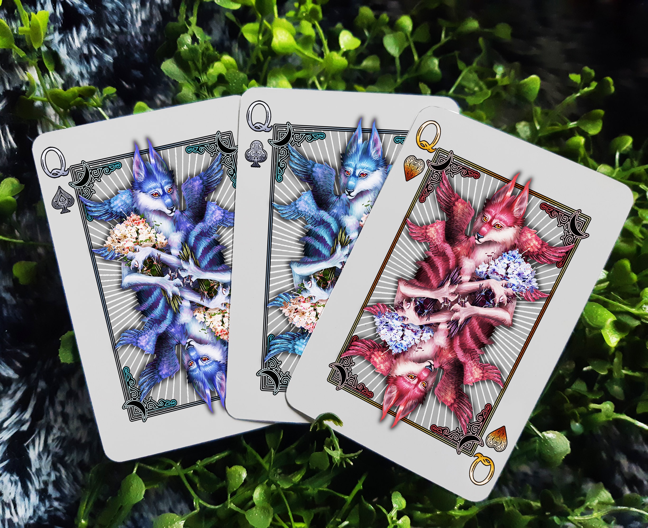 Unique Fantasy Playing Cards / Colorful Creatures / Art - Etsy