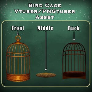 Bird Cage for Vtuber / Pngtuber / Funny 2D Assets Pack / Twitch ...