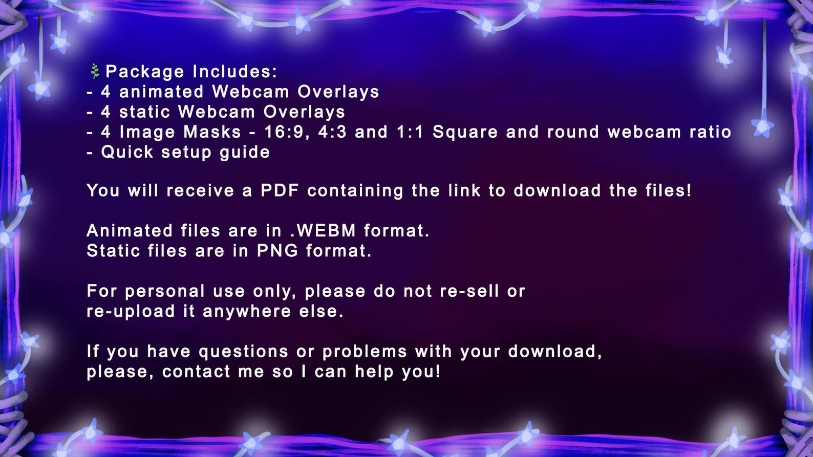 Animated Cute Webcam Border Pack / Christmas Stream Overlays - Etsy