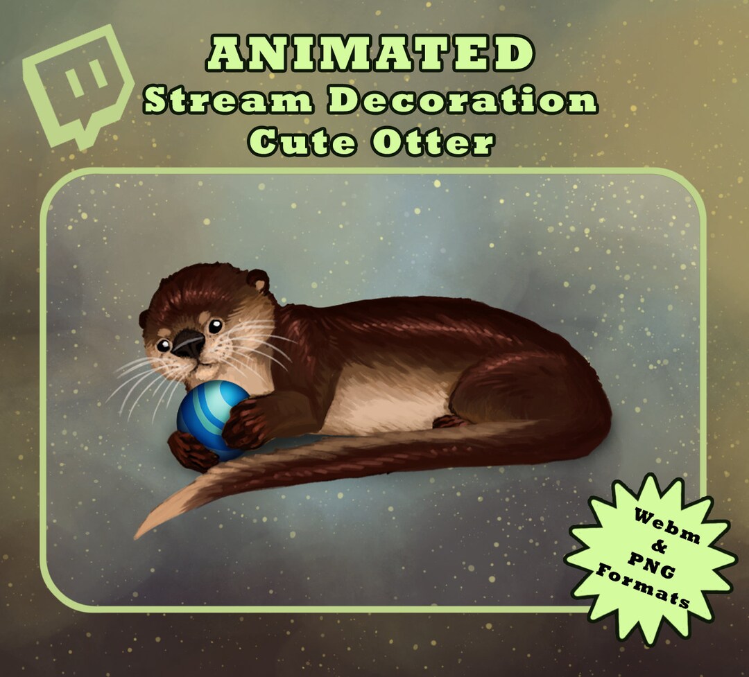 Animated Cute Otter Pet Decoration /stream Animal Asset / Twitch ...