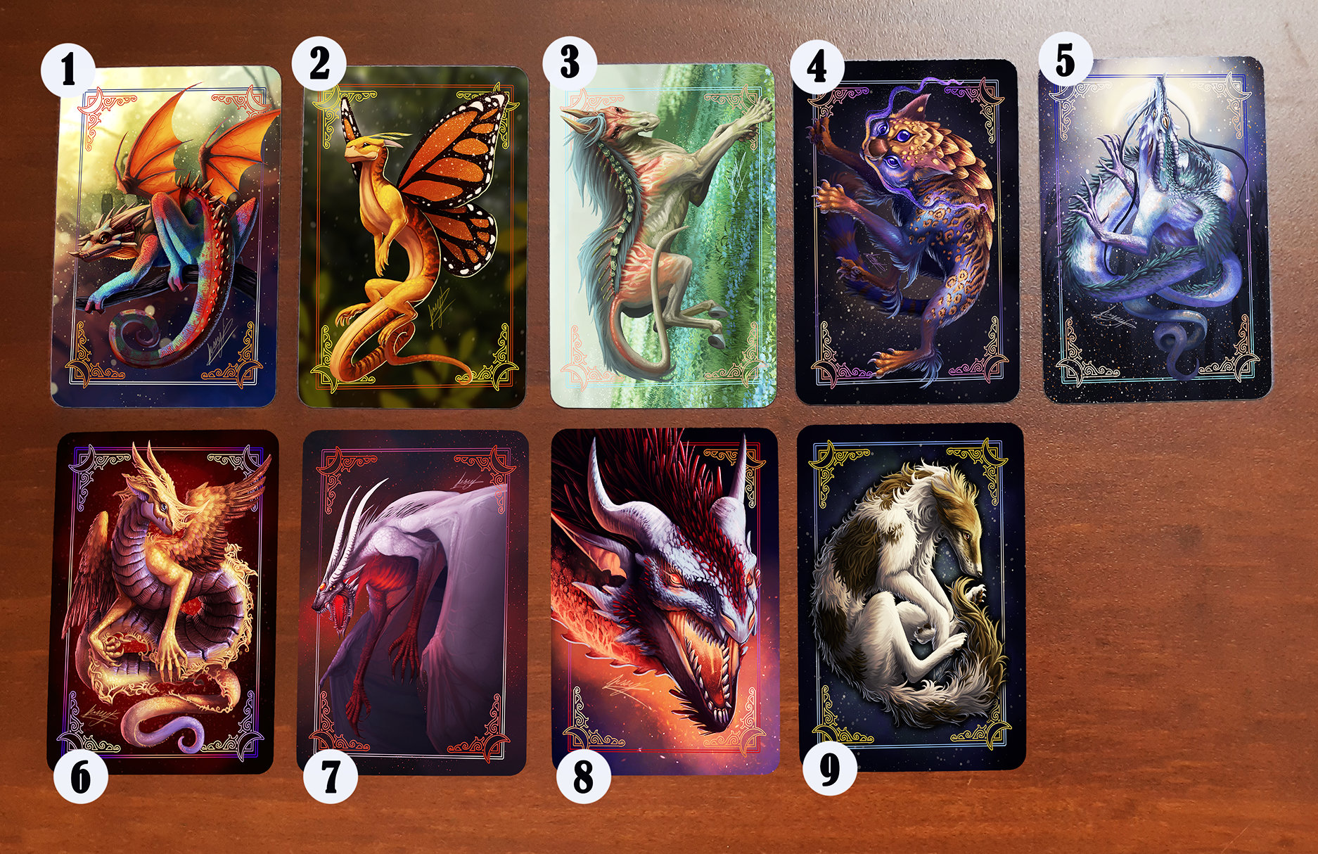 Unique Fantasy Playing Cards / Colorful Creatures / Art - Etsy