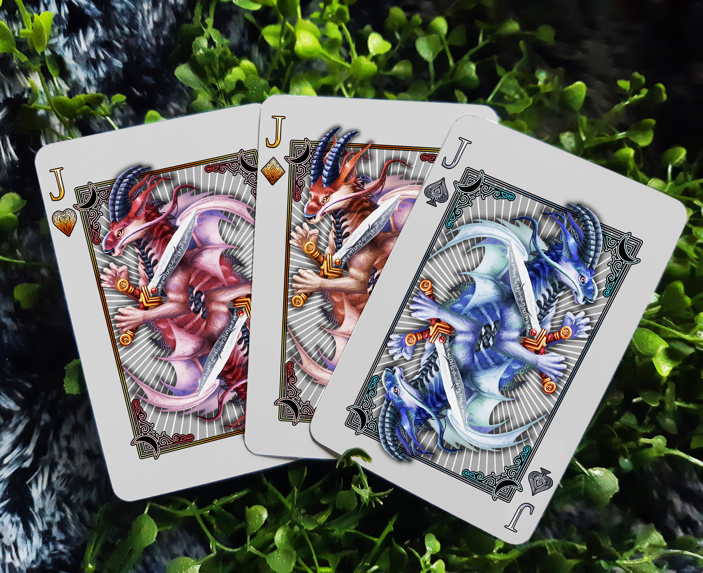 Unique Fantasy Playing Cards / Colorful Creatures / Art - Etsy