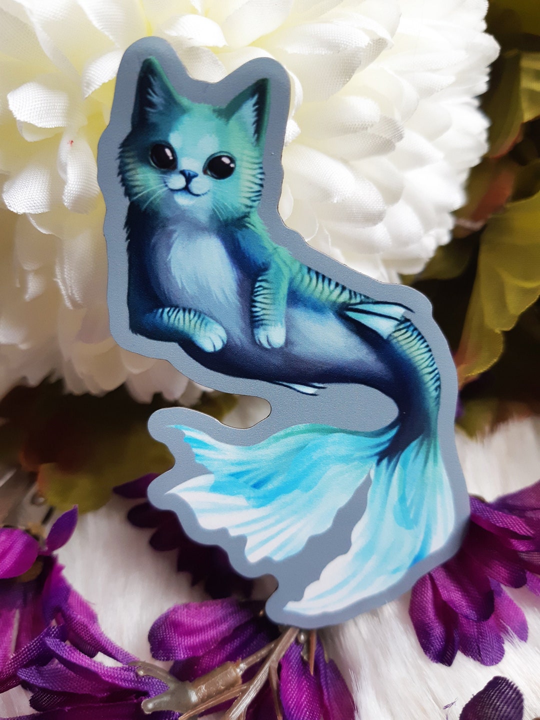 Cute Cat Fish Purmaid Magnet - Etsy
