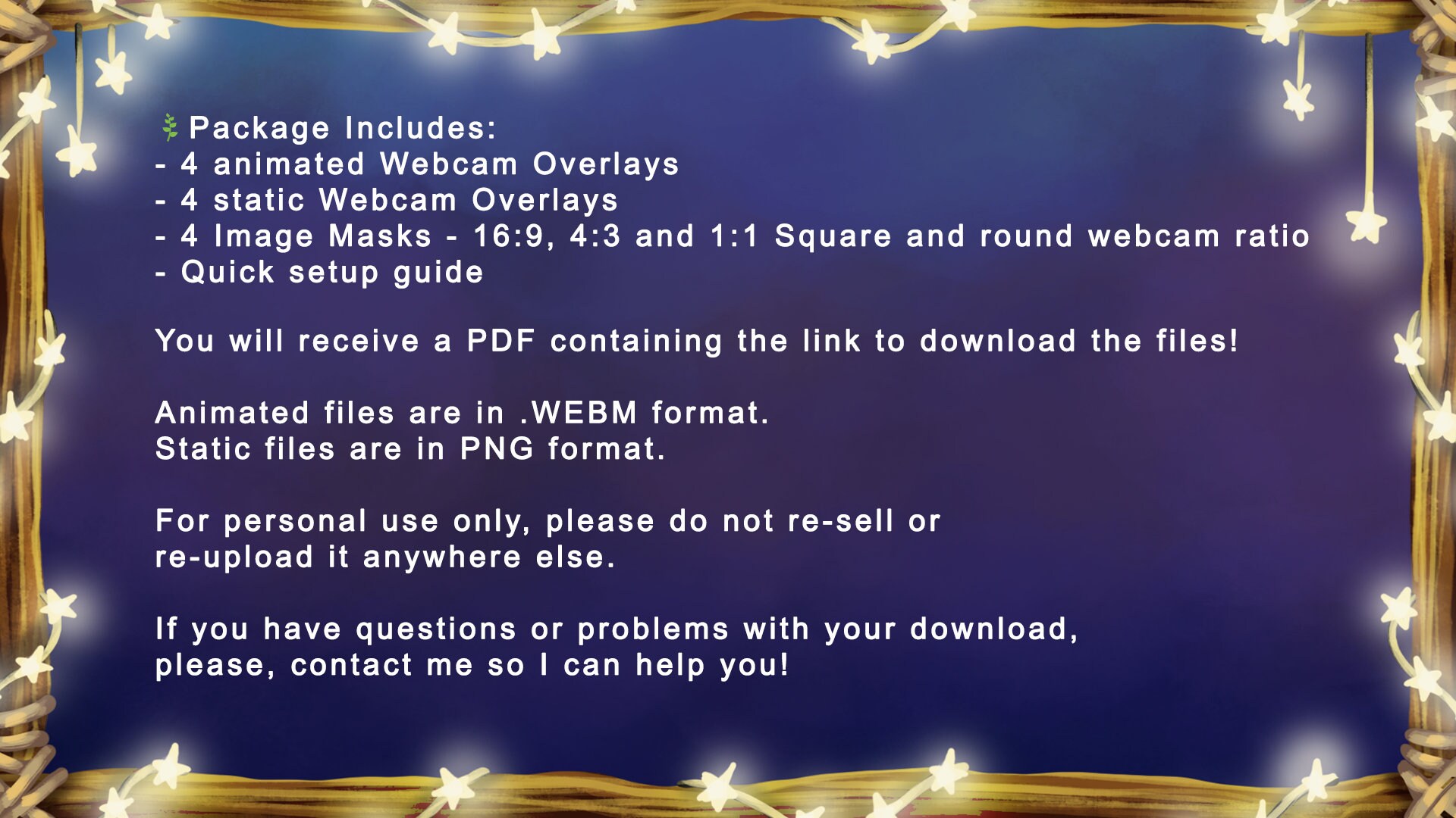 Animated Cute Webcam Border Pack / Christmas Stream Overlays Bundle ...