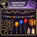 Animated Cute Birthday Decorations /stream Ornamentation Pack / Twitch ...