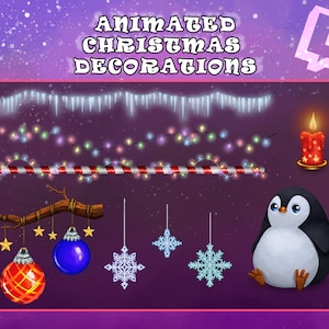 Animated Cute Garland Decorations Pack / Christmas Stream Ornamentation ...