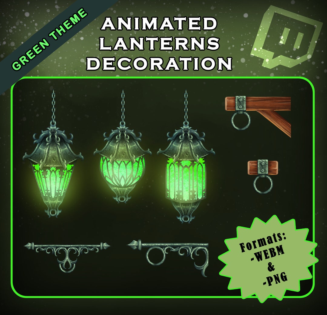 Animated Cute Lantern Decorations /stream Ornamentation Pack / Twitch ...