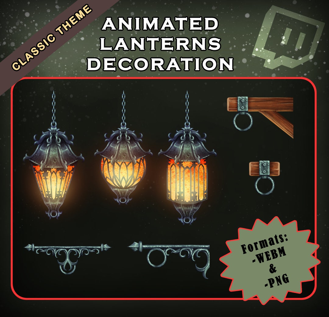 Animated Cute Lantern Decorations /stream Ornamentation Pack / Twitch ...