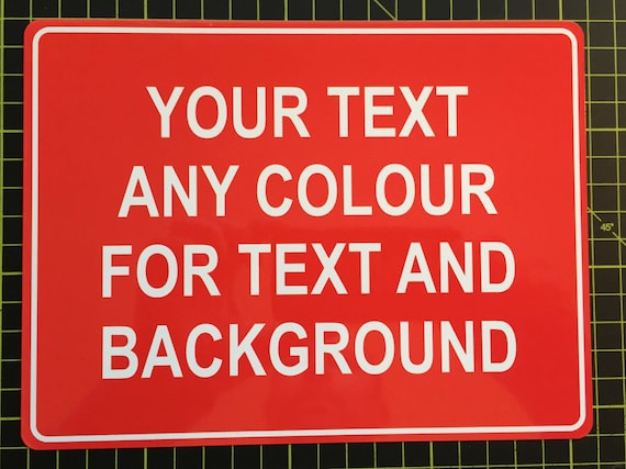 PERSONALISED PRINTED Metal SIGN Any Colour Any Text Also Add - Etsy UK