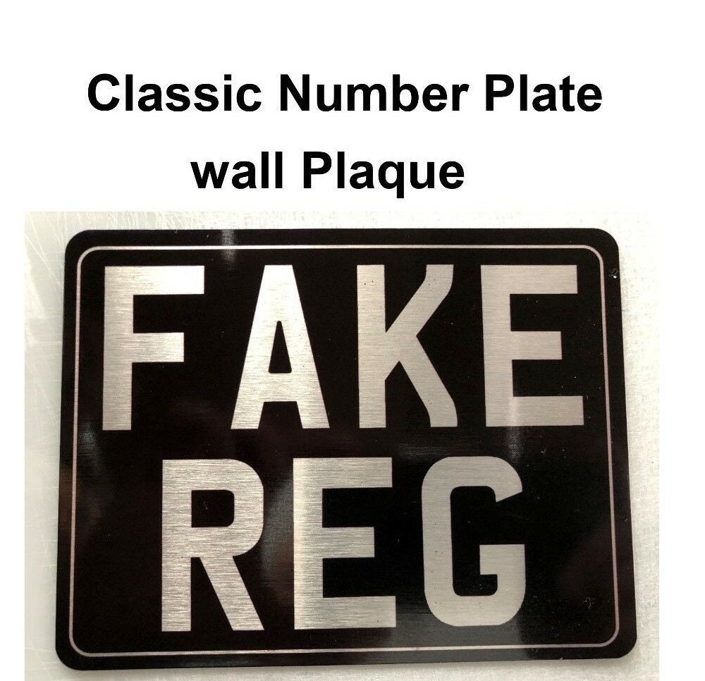 CLASSIC WALL PLAQUE Rear Number Plate Style All Sizes | Etsy UK