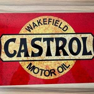 Vintage Garage Motor Racing Oil Petrol Old Advertising Large Metal Sign ...