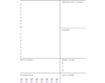 Blue Printable Daily Planner - Etsy