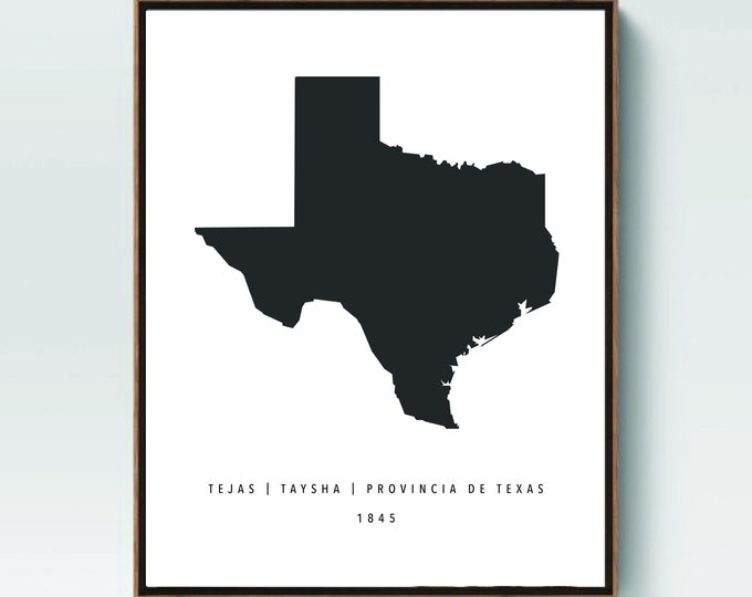 Texas State and Statehood Printable Wall Art Typography - Etsy