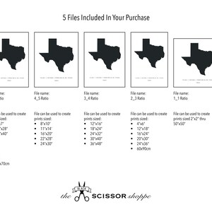 Texas State and Statehood, Printable Wall Art Typography, Black and ...