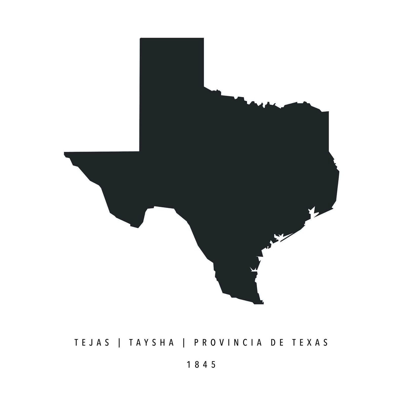 Texas State and Statehood, Printable Wall Art Typography, Black and ...