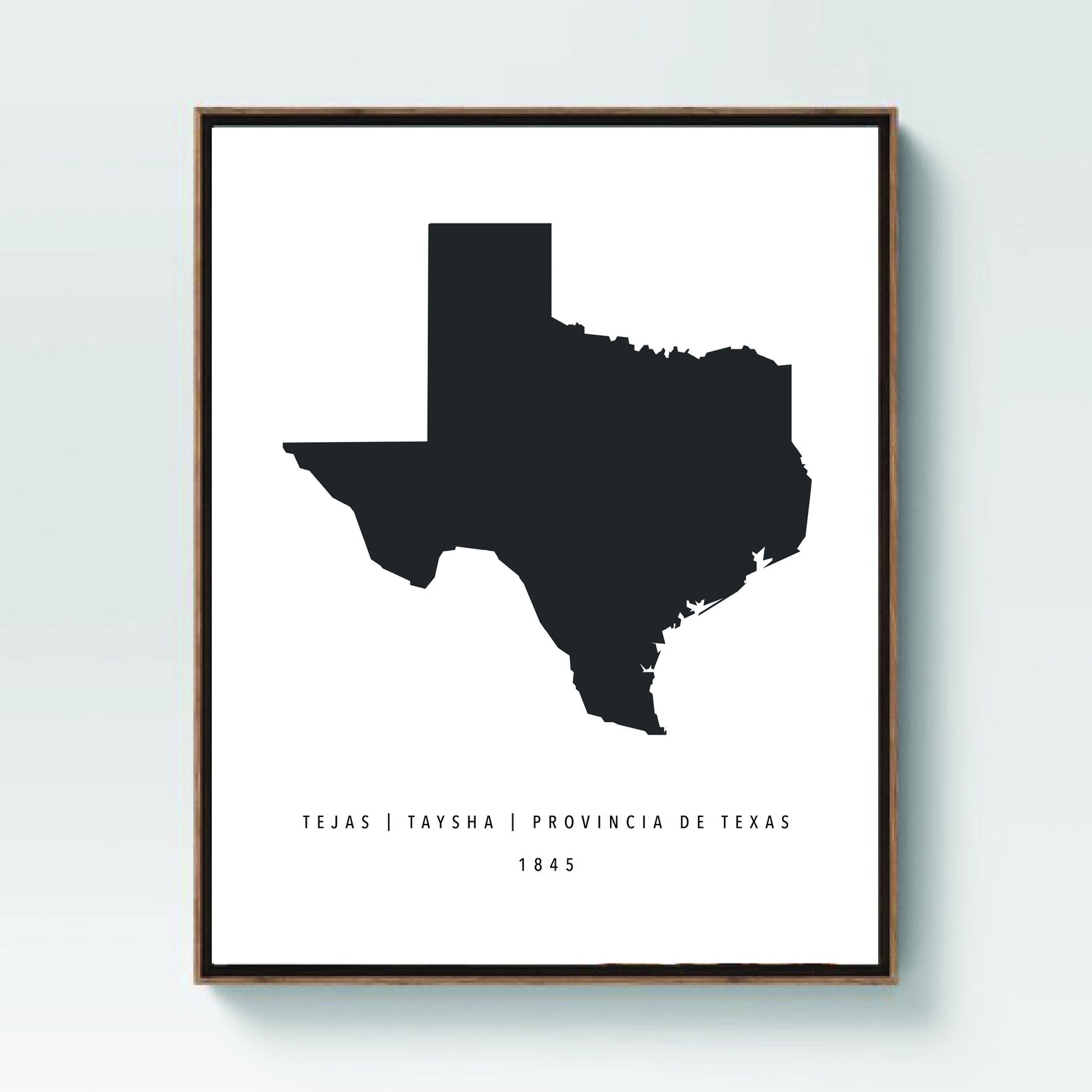 Texas State and Statehood, Printable Wall Art Typography, Black and ...