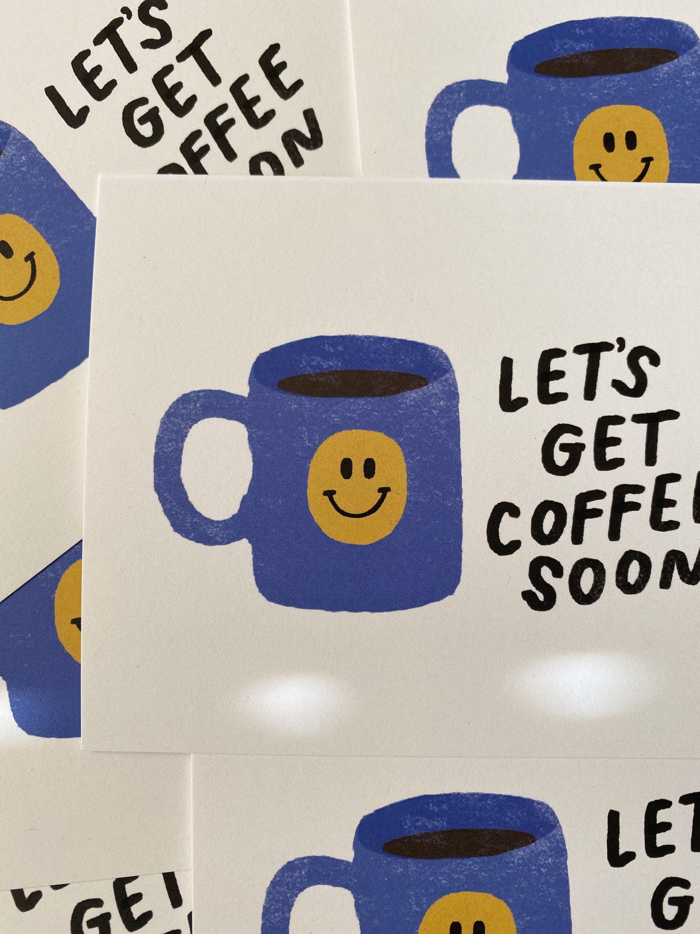 Friendship Card, Coffee Card, Smiley Face Card, Best Friend Card, Bff ...