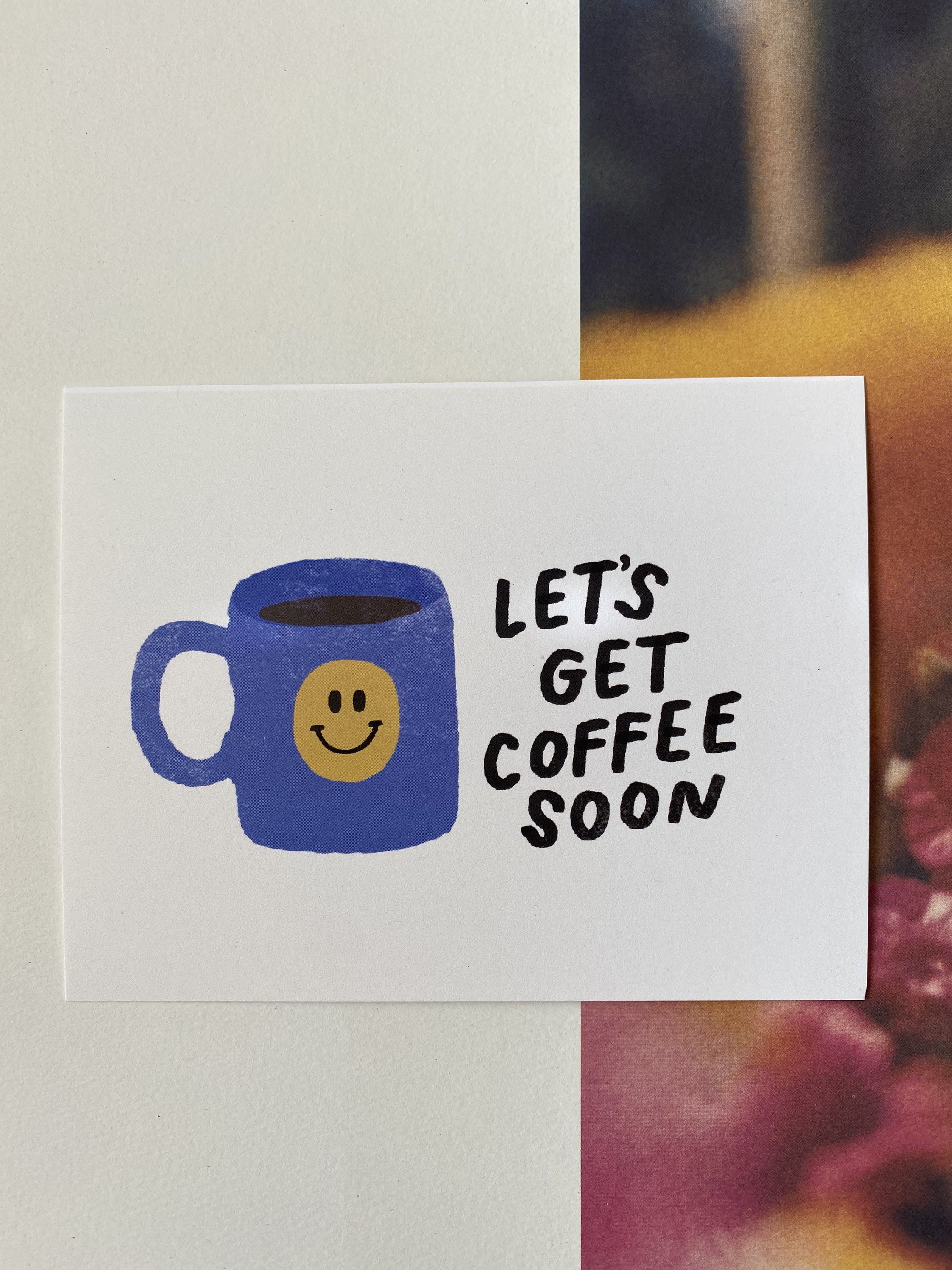 Friendship Card, Coffee Card, Smiley Face Card, Best Friend Card, Bff ...