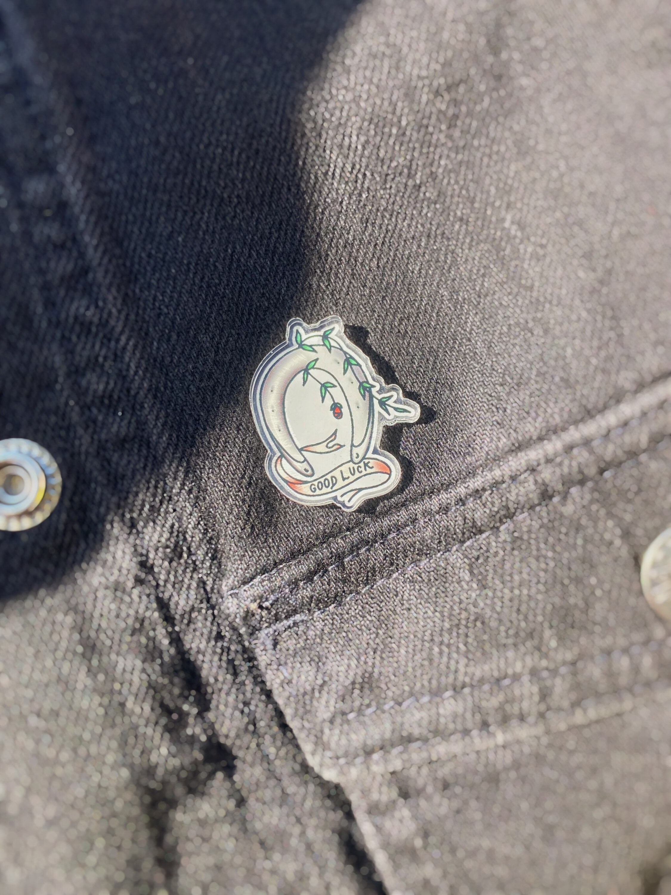 Good Luck Pin, Tattoo Style Pin :) - Etsy UK